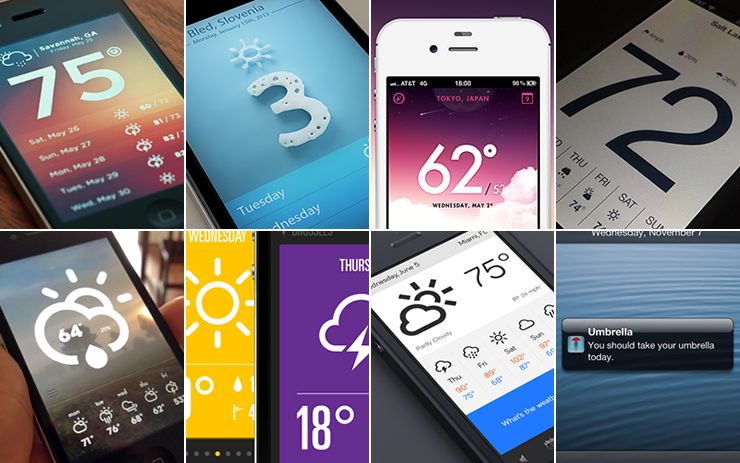 The Dribbblisation of Design Only one of these weather apps is ...
